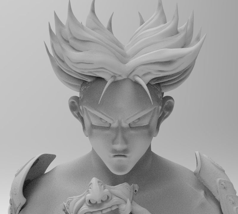 Trunks Samurai Dragon Ball 3D model 3D printable | CGTrader