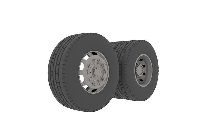 HGV wheels 3D model | CGTrader