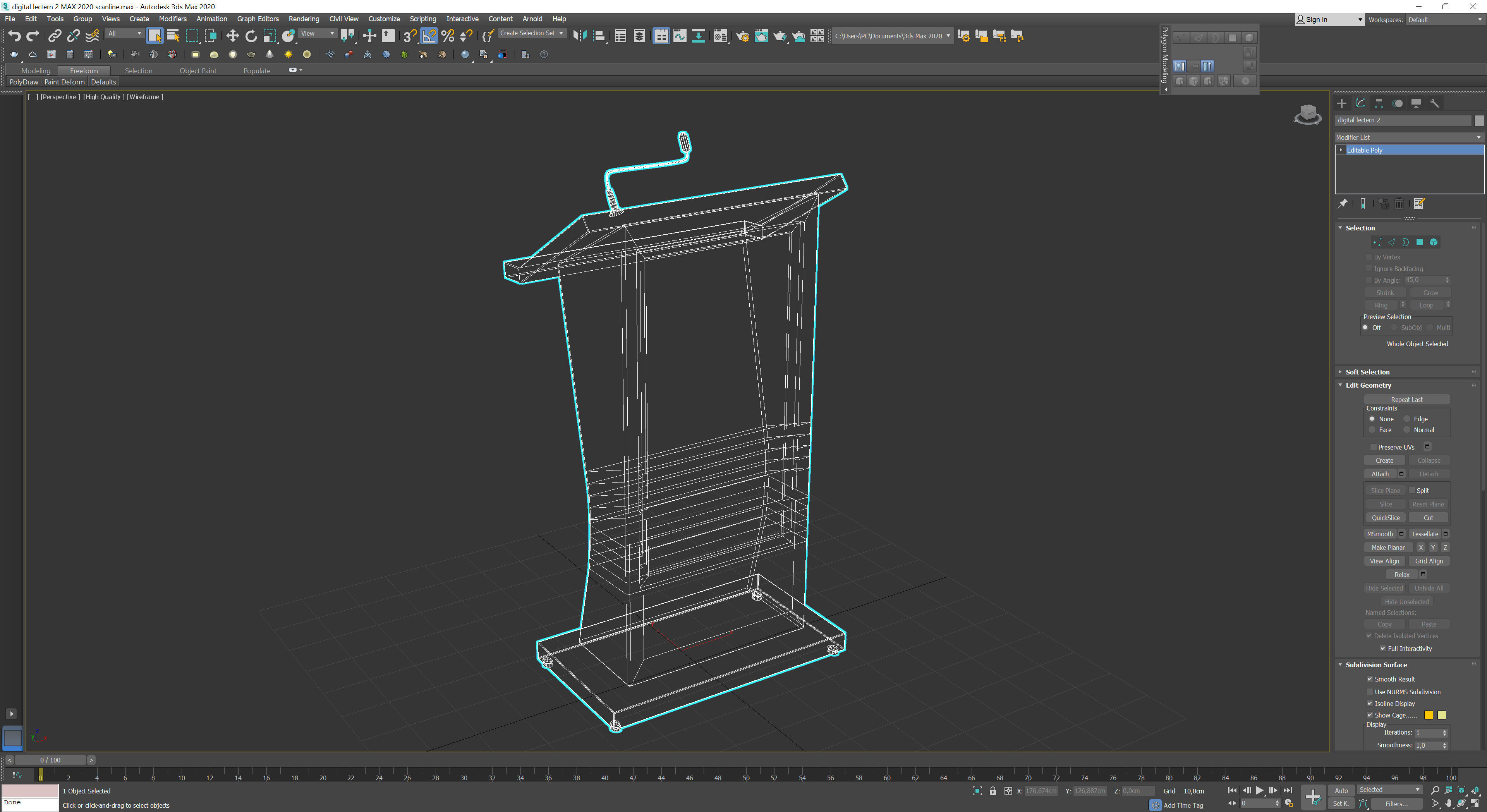3D model Digital Lectern 2 VR / AR / low-poly | CGTrader