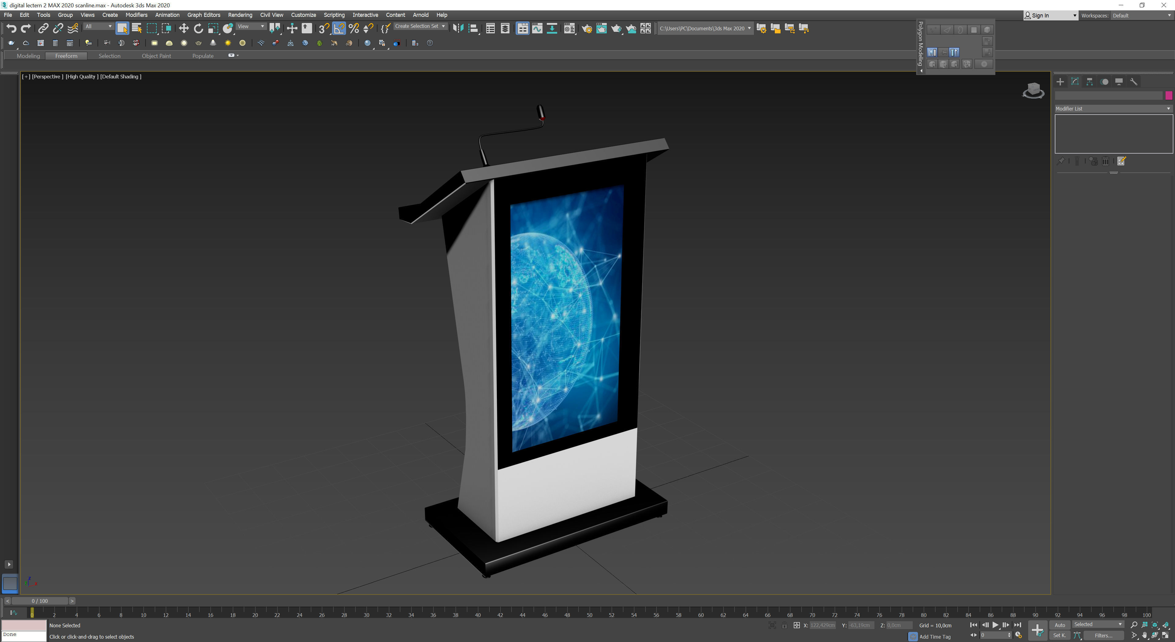 3D model Digital Lectern 2 VR / AR / low-poly | CGTrader