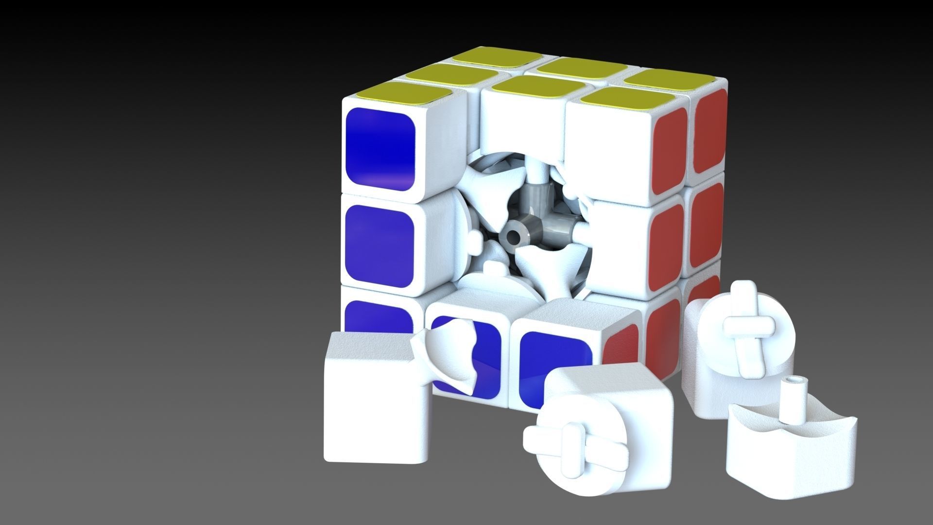 3D model Rubiks Cube 3x3x3 Modern Design VR / AR / low-poly | CGTrader