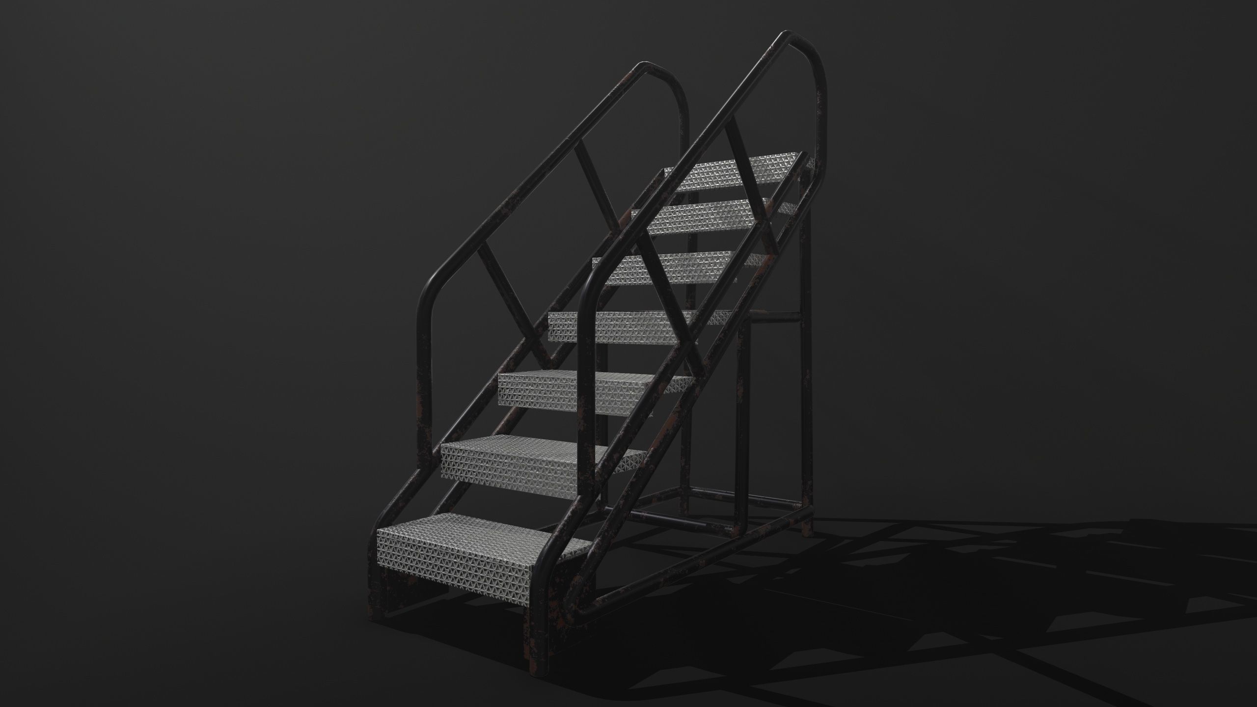 3D model Stairs black VR / AR / low-poly | CGTrader
