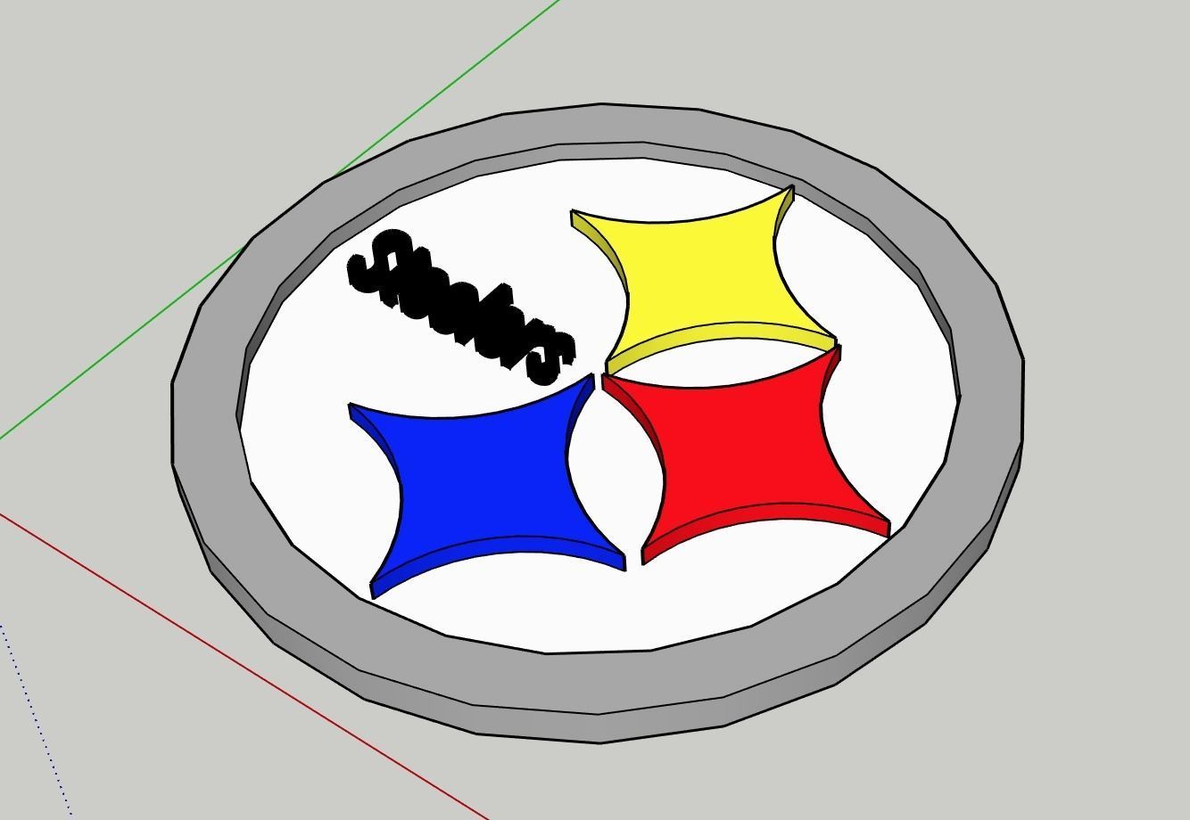 Steelers Official Logo 3D model 3D printable | CGTrader