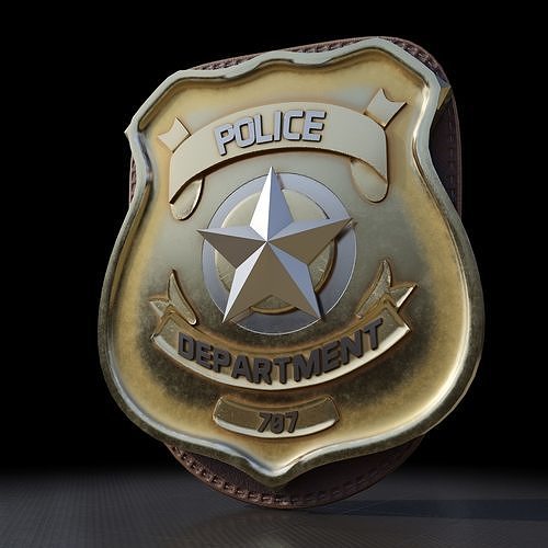3D model Police Badge Photorealistic PBR VR / AR / low-poly | CGTrader