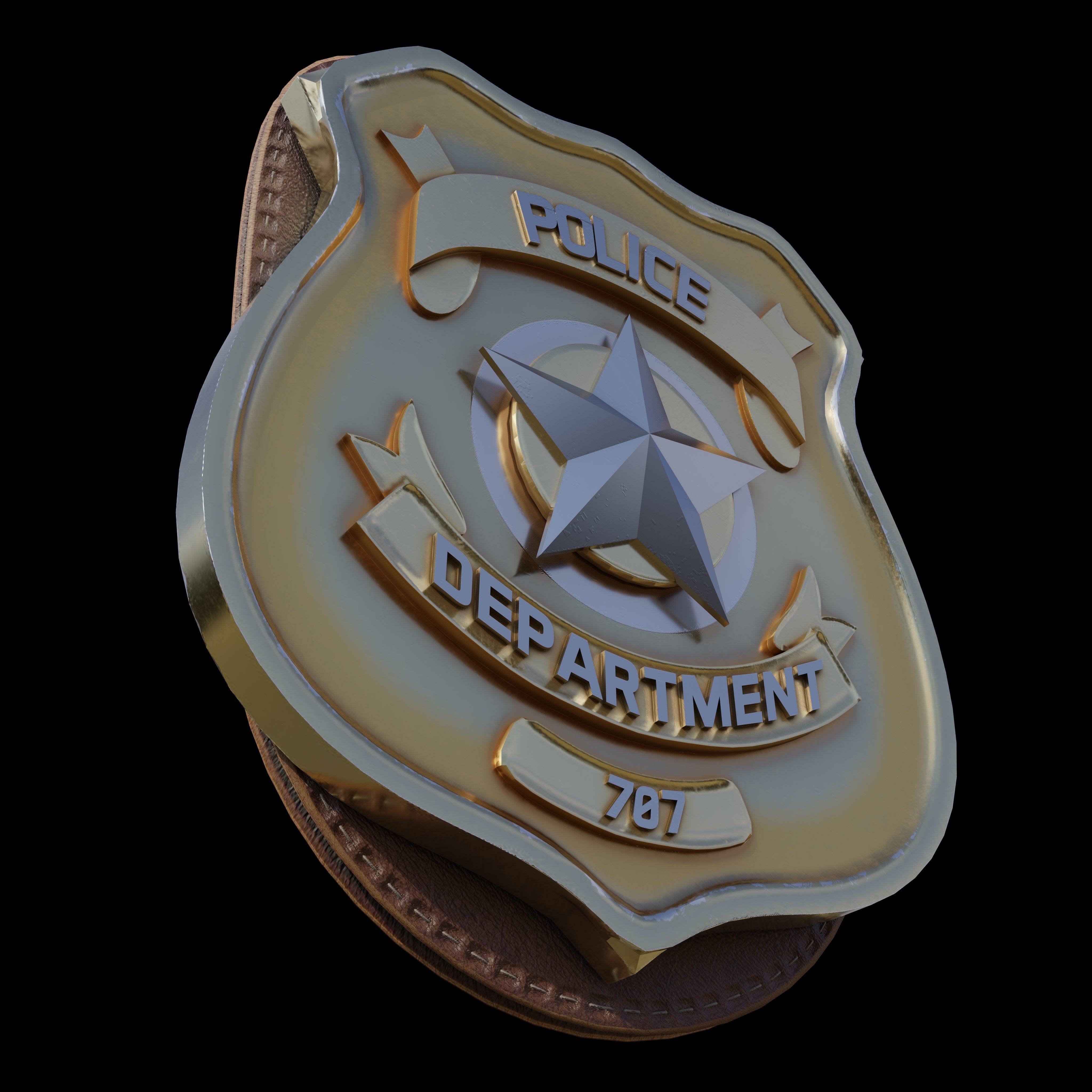 3D model Police Badge Photorealistic PBR VR / AR / low-poly | CGTrader