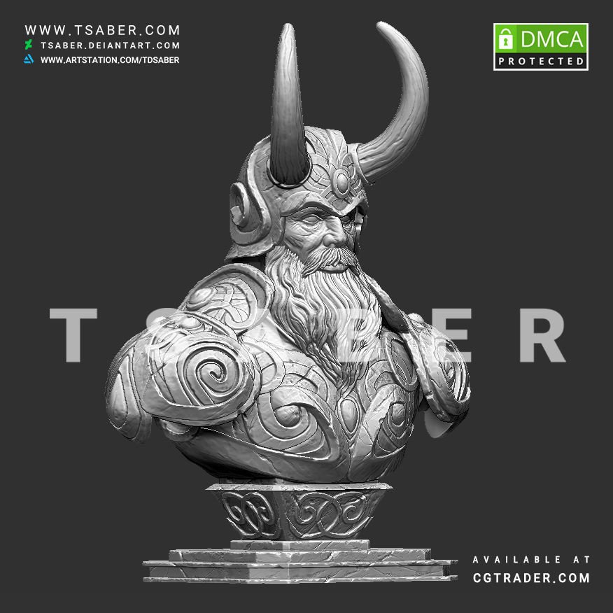 Viking bust - 3D print character 3D model 3D printable | CGTrader