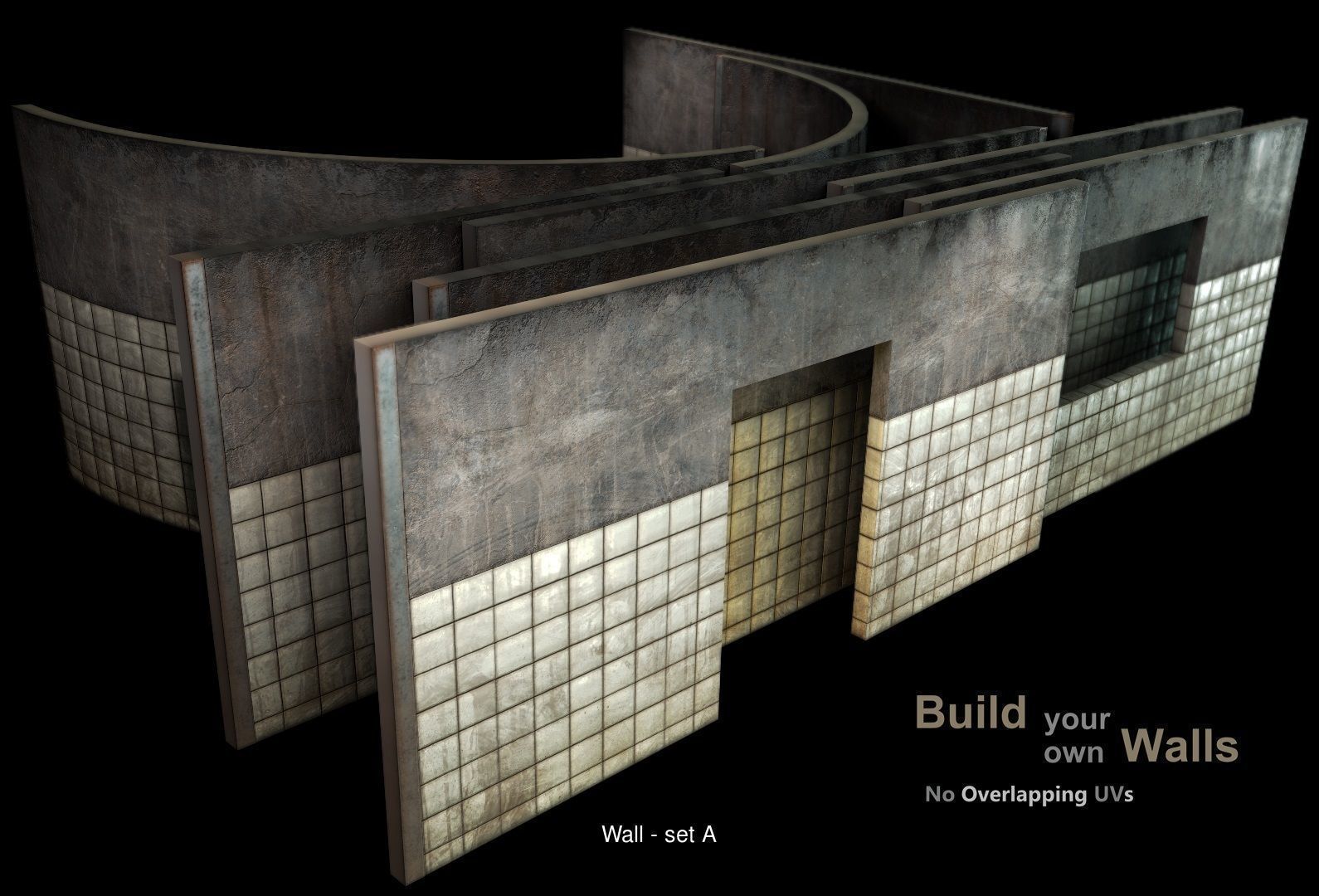 building Modular Kit - wall collection - PBR | CGTrader