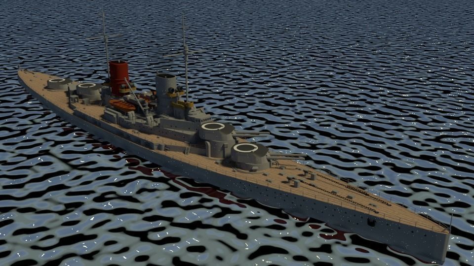 Battlecruiser SMS Derfflinger 3D | CGTrader