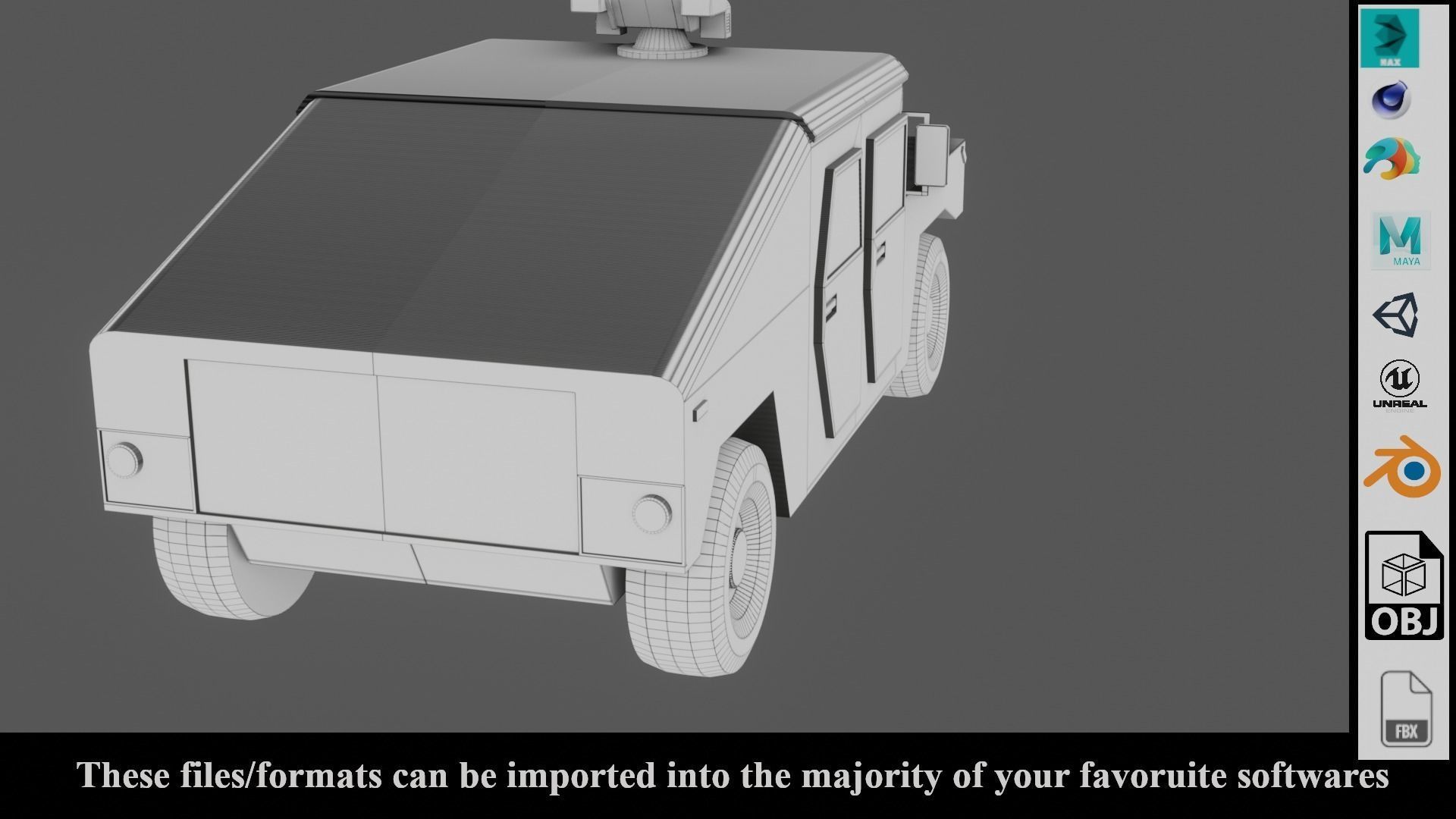 3D model Military Vehicle - Low poly - PBR - Game ready VR / AR / low ...