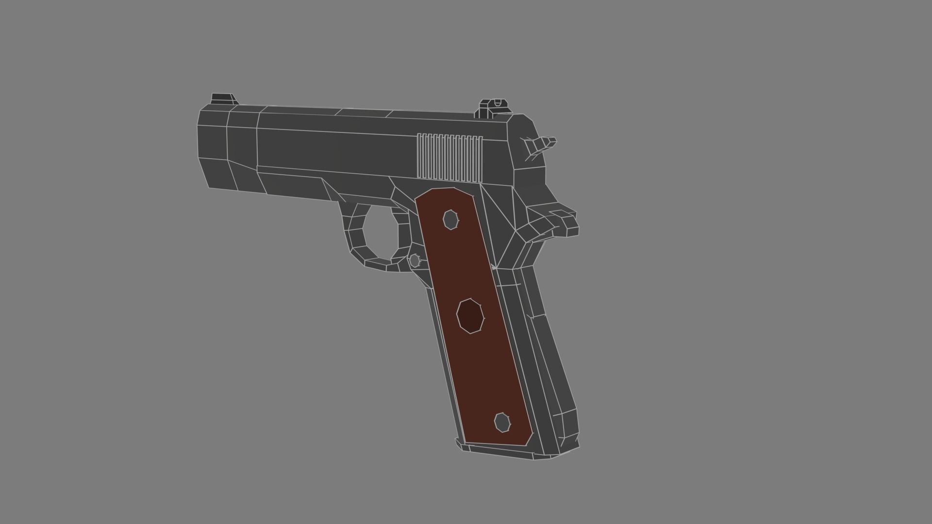 3D model Low Poly Colt m1911 VR / AR / low-poly | CGTrader
