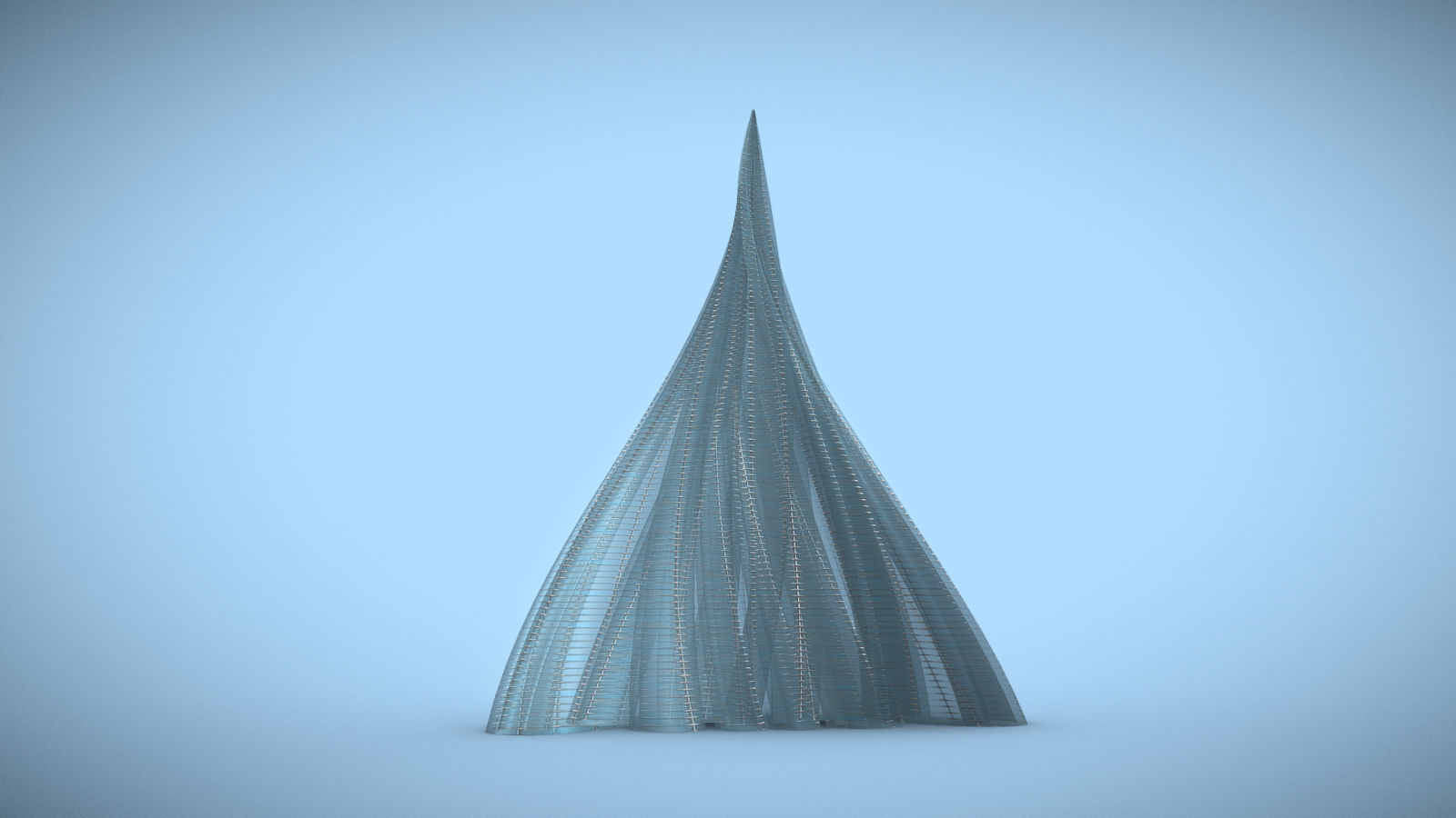 Tube Building Glass Cage 3D model | CGTrader