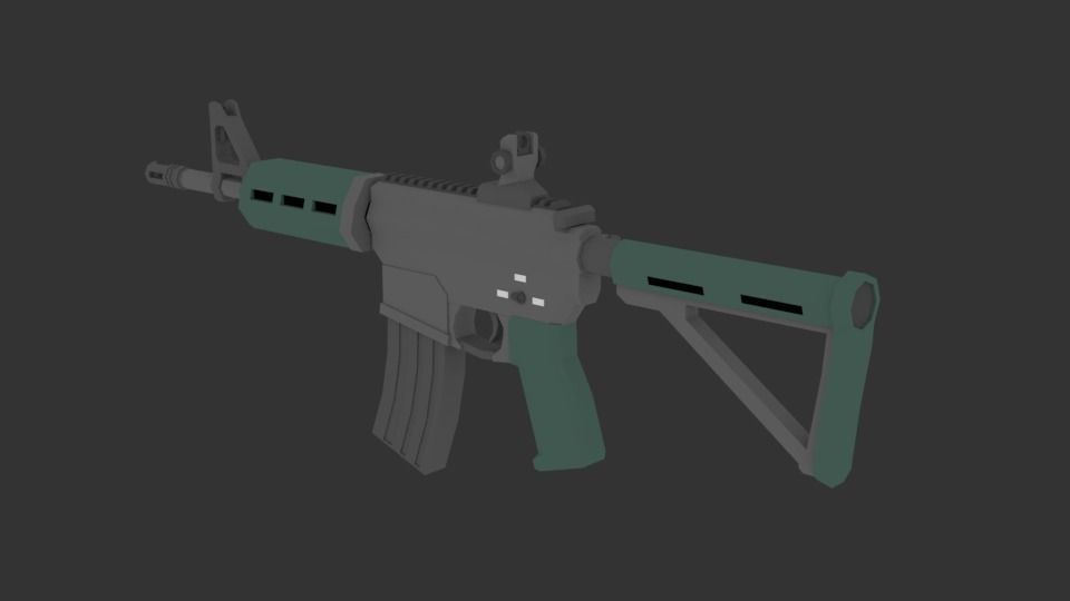 3D model Low Poly AR-15 rifle pack VR / AR / low-poly | CGTrader
