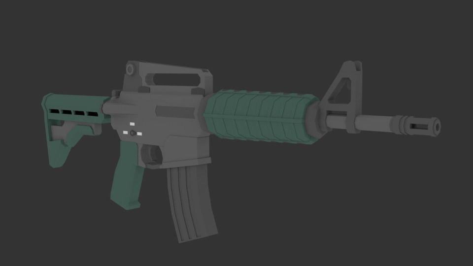 3D model Low Poly AR-15 rifle pack VR / AR / low-poly | CGTrader