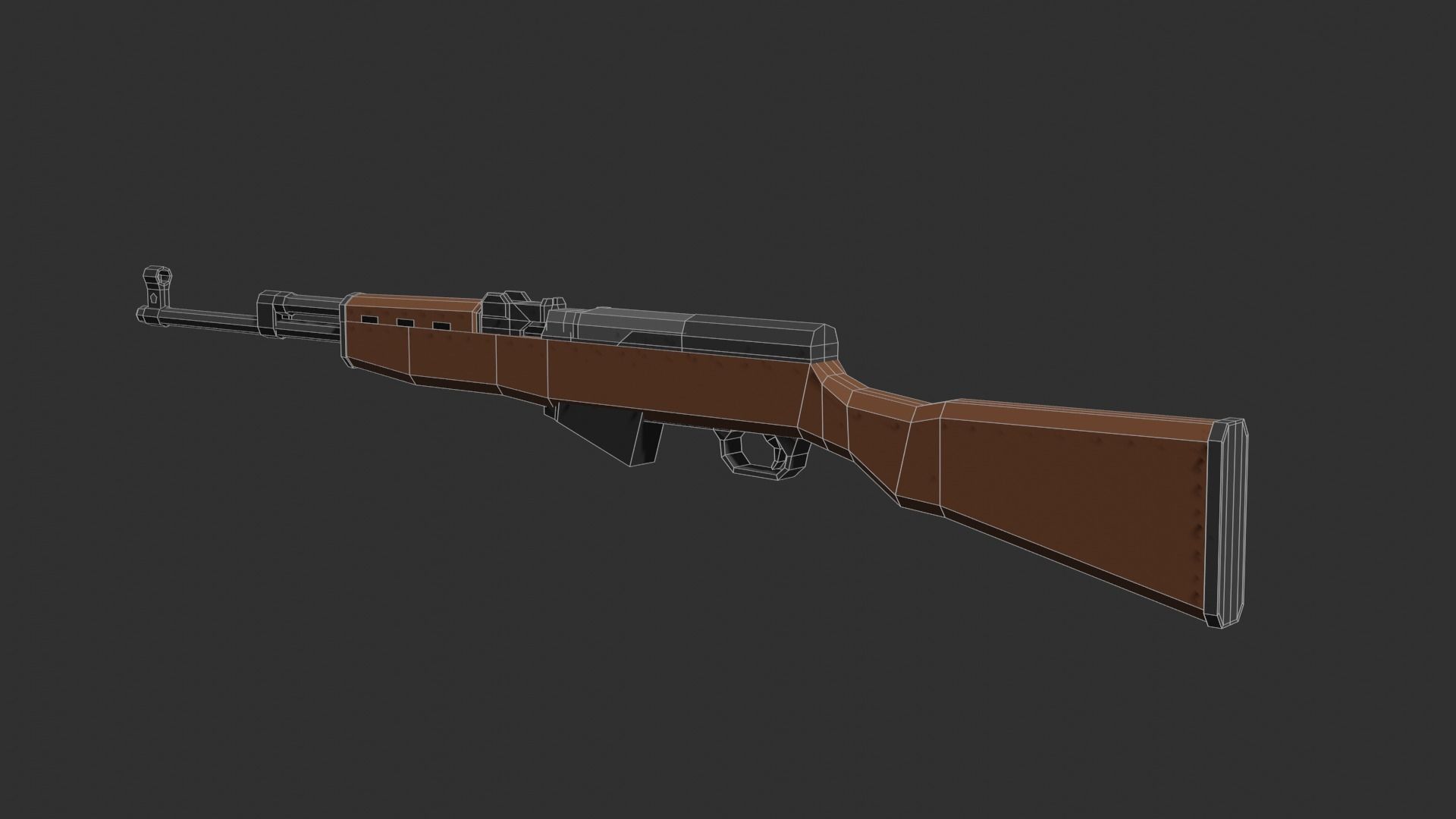 3D model Low Poly SKS Rifle VR / AR / low-poly | CGTrader