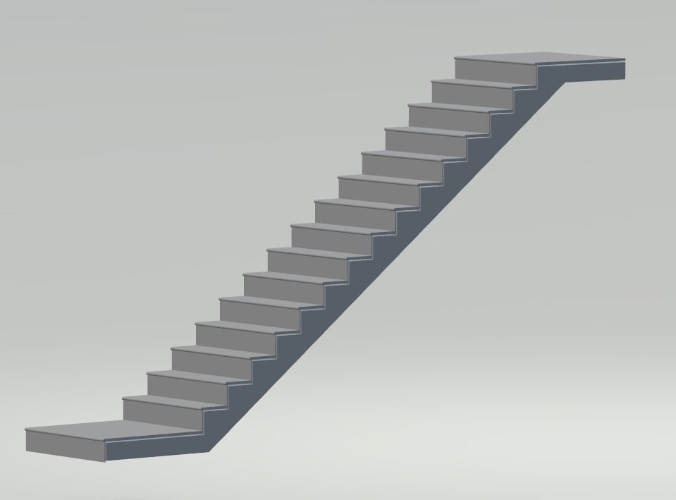 Stail-01 set of stairs free 3D model 3D printable | CGTrader