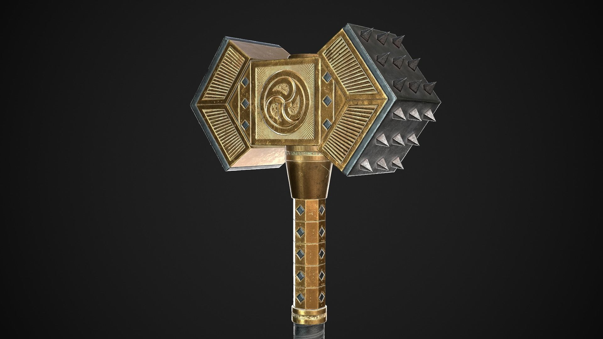 3D model Fantasy Great Hammer 02 VR / AR / low-poly | CGTrader