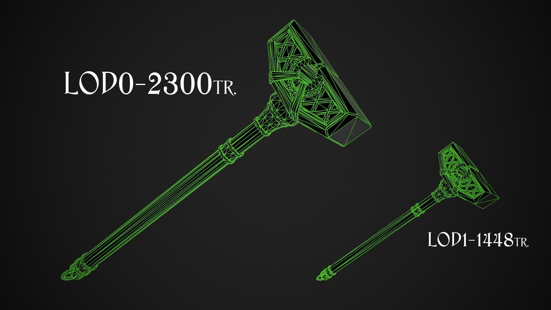 3D model Fantasy Great Hammer 05 VR / AR / low-poly | CGTrader