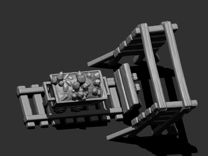 3D Printing Mine Props 3D model 3D printable | CGTrader