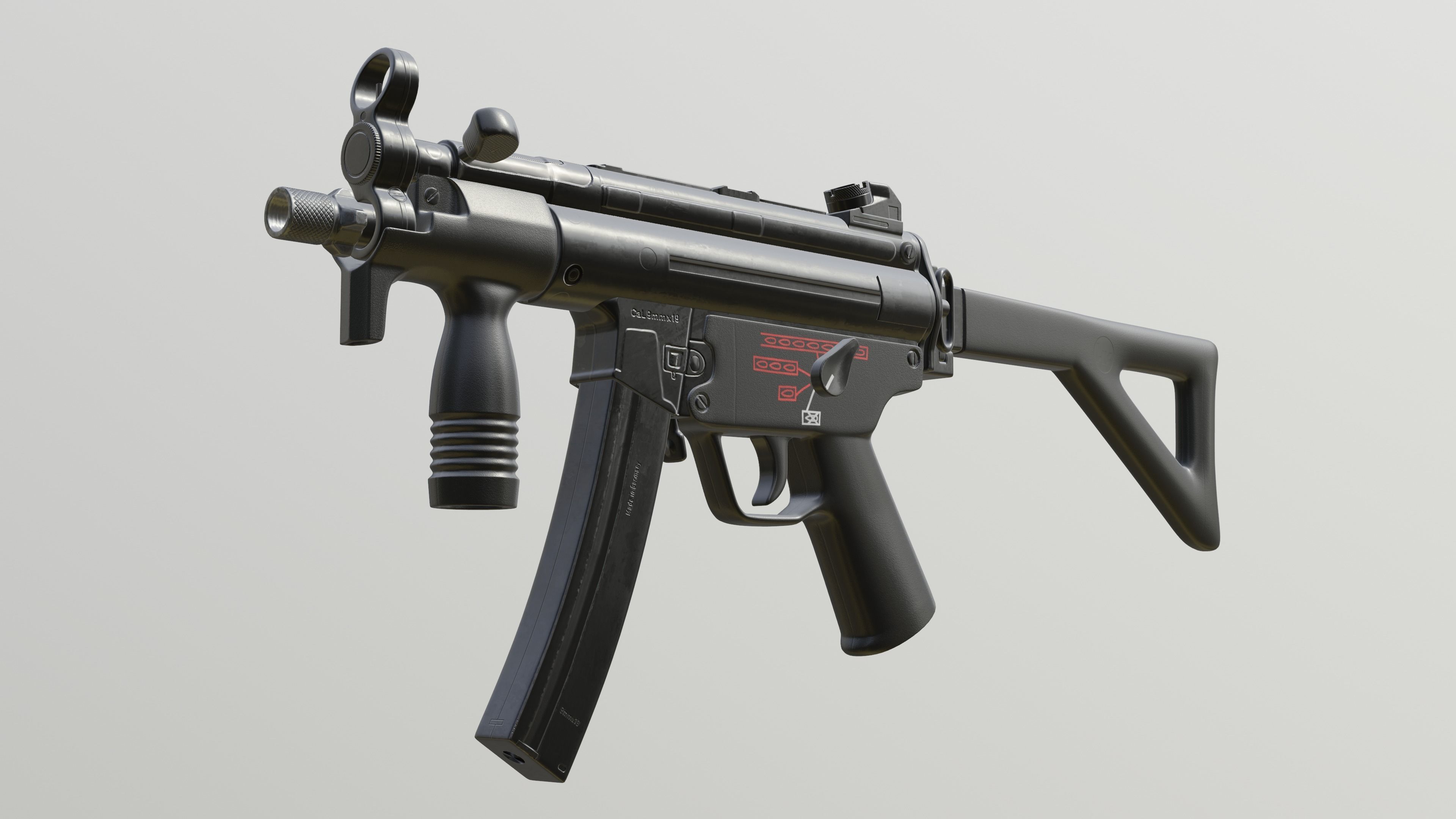 HK MP5K 3D model | CGTrader