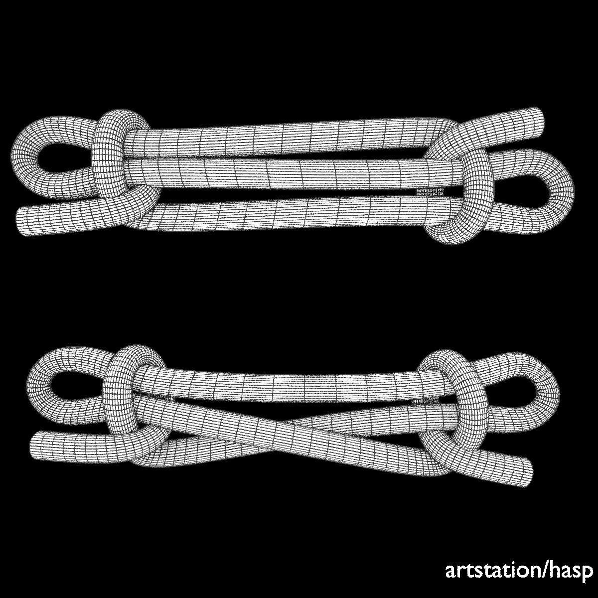 sheepshank knot 3D model | CGTrader
