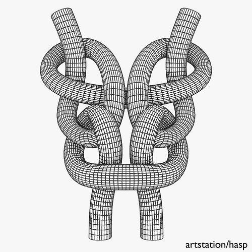 3D model overhand and cow knot VR / AR / low-poly | CGTrader