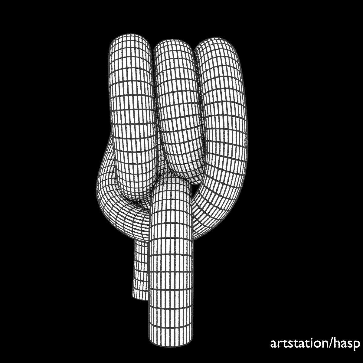 3D model distel hitch knot VR / AR / low-poly | CGTrader