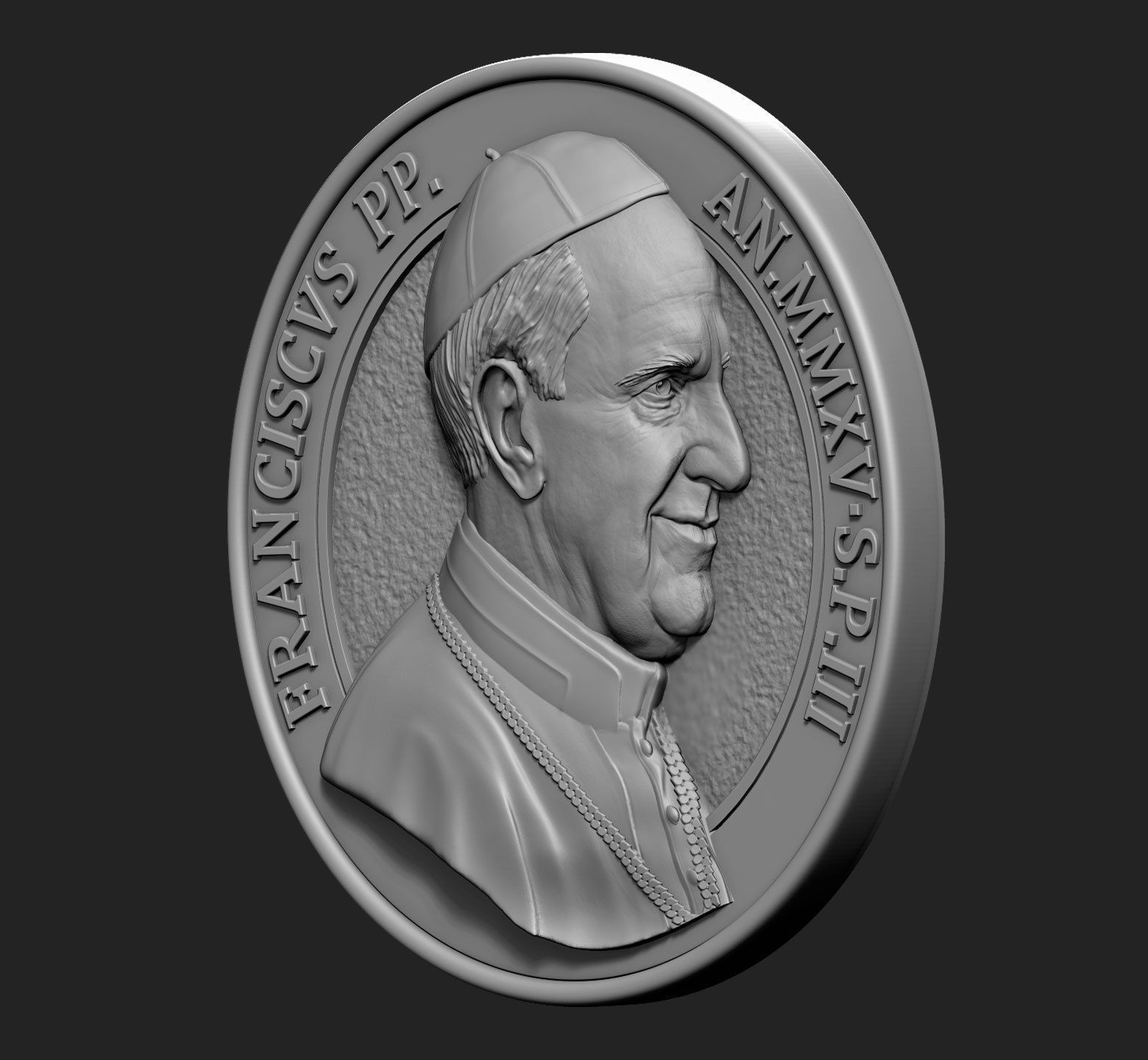 Pope Francis Medallion v2 3D model 3D printable | CGTrader