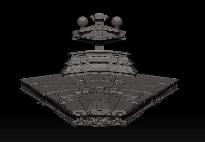 Star Destroyer Type Spaceship 3D model | CGTrader