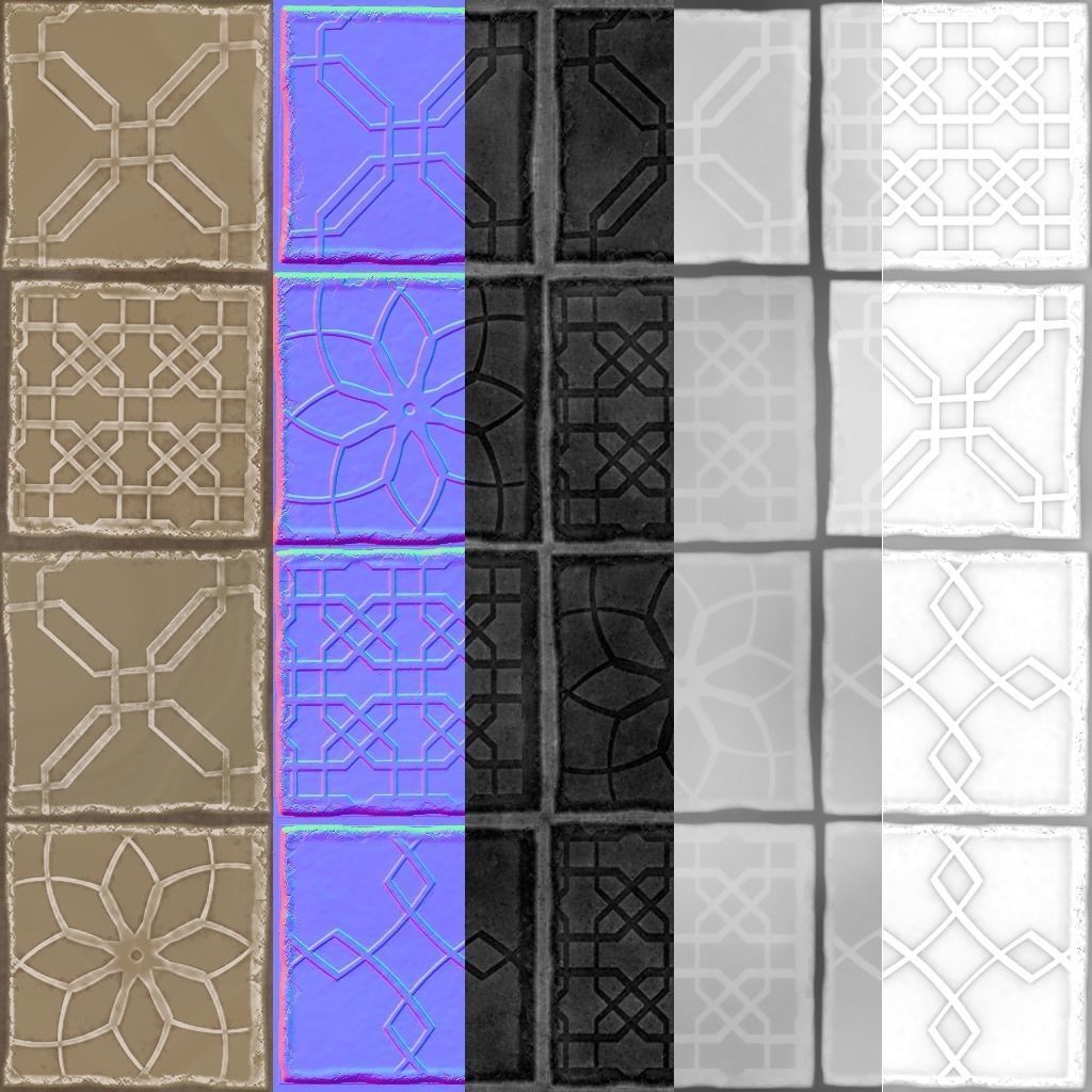 Texture Ceramic Tiles VR / AR / low-poly | CGTrader