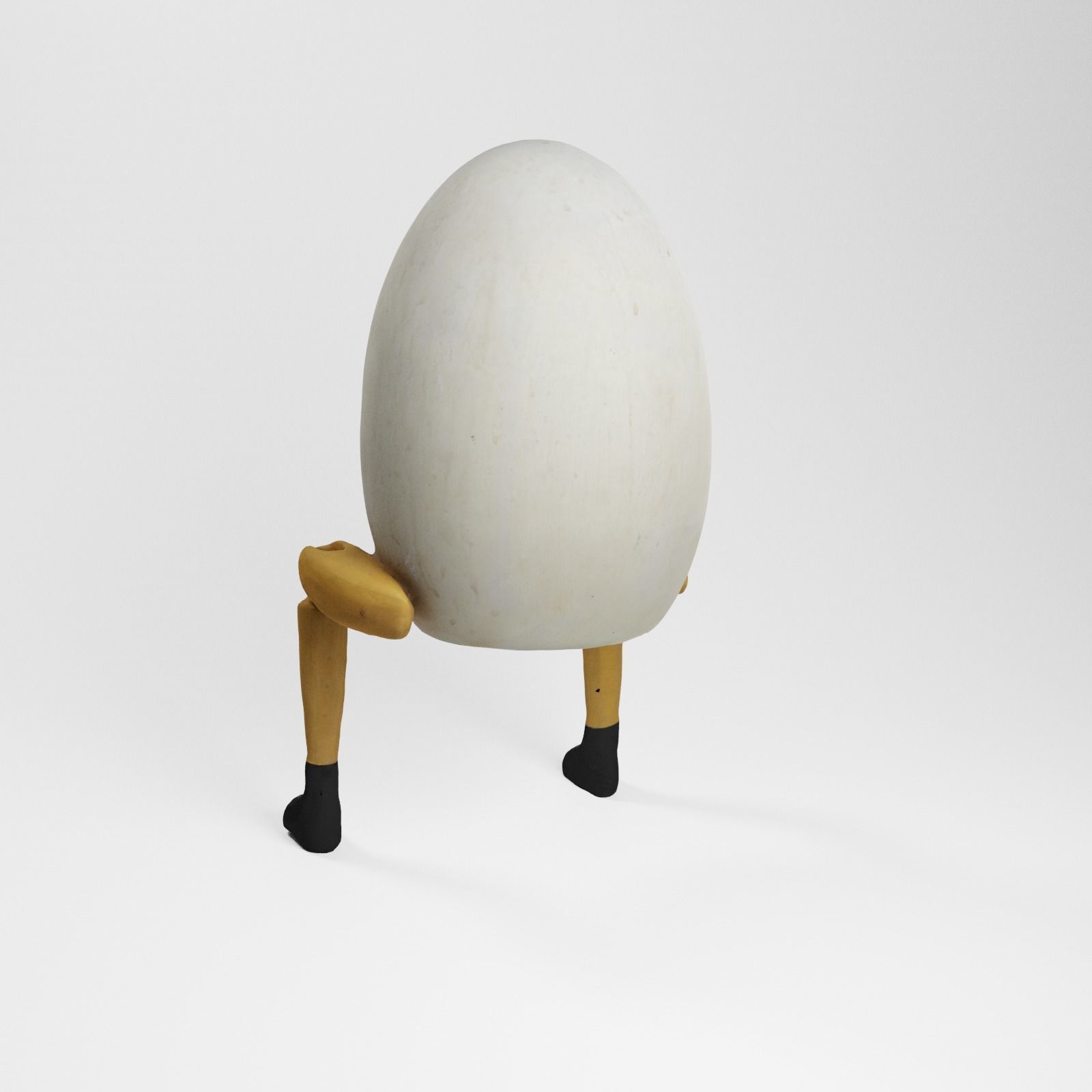 Sitting Wooden Figure Humpty Dumpty 3d scan 3D model | CGTrader