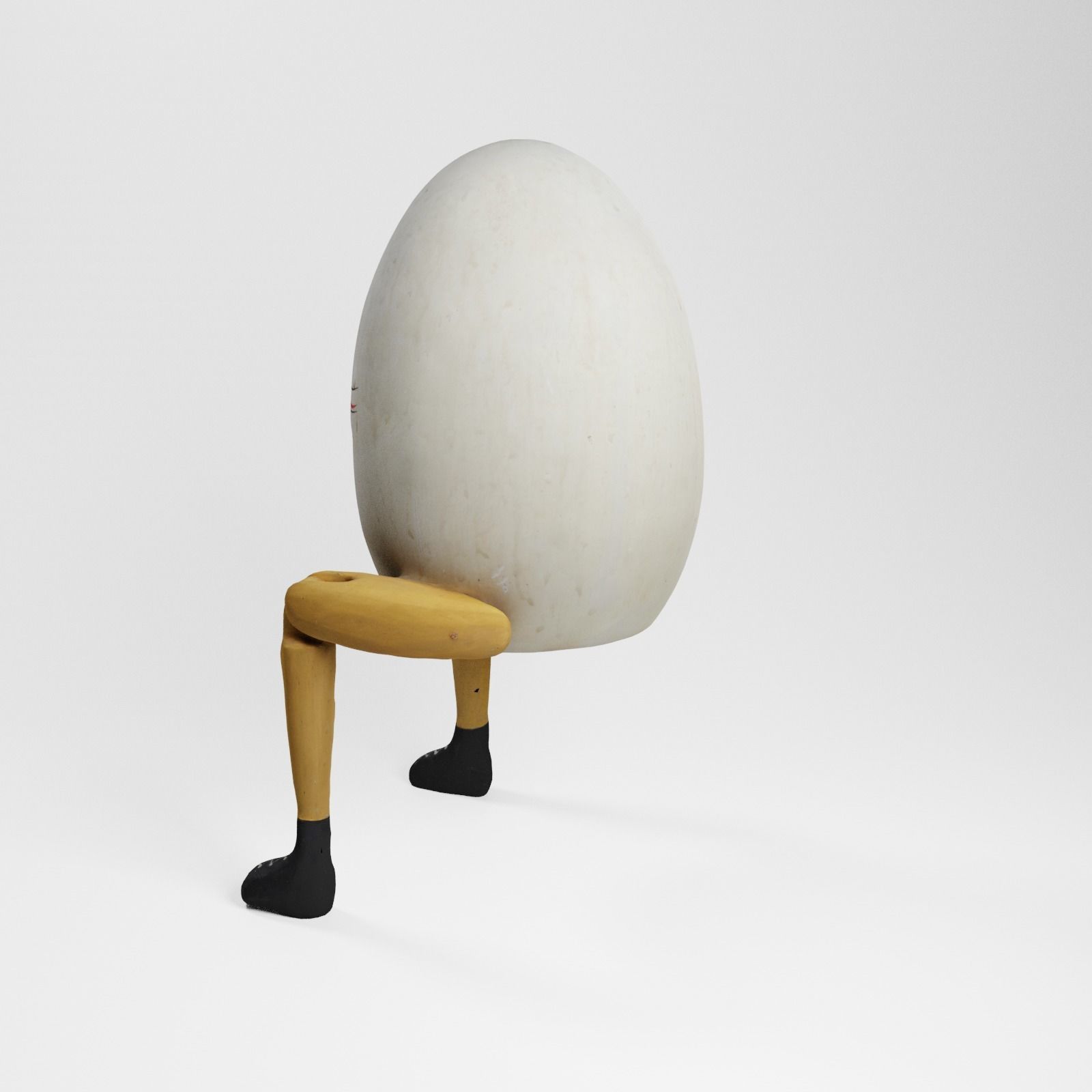 Sitting Wooden Figure Humpty Dumpty 3d scan 3D model | CGTrader