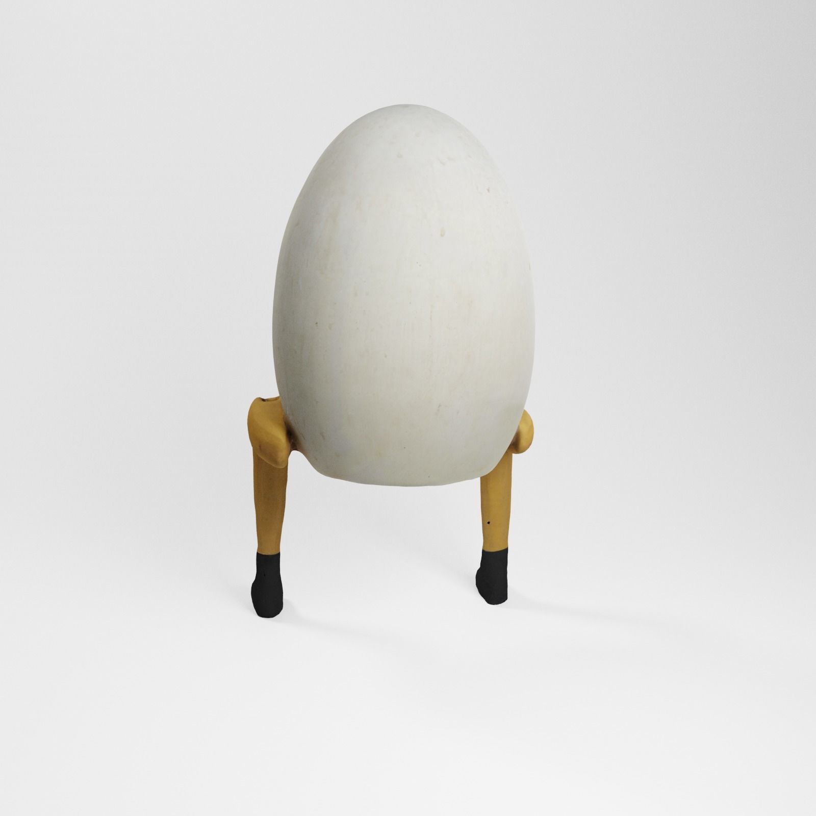 Sitting Wooden Figure Humpty Dumpty 3d scan 3D model | CGTrader