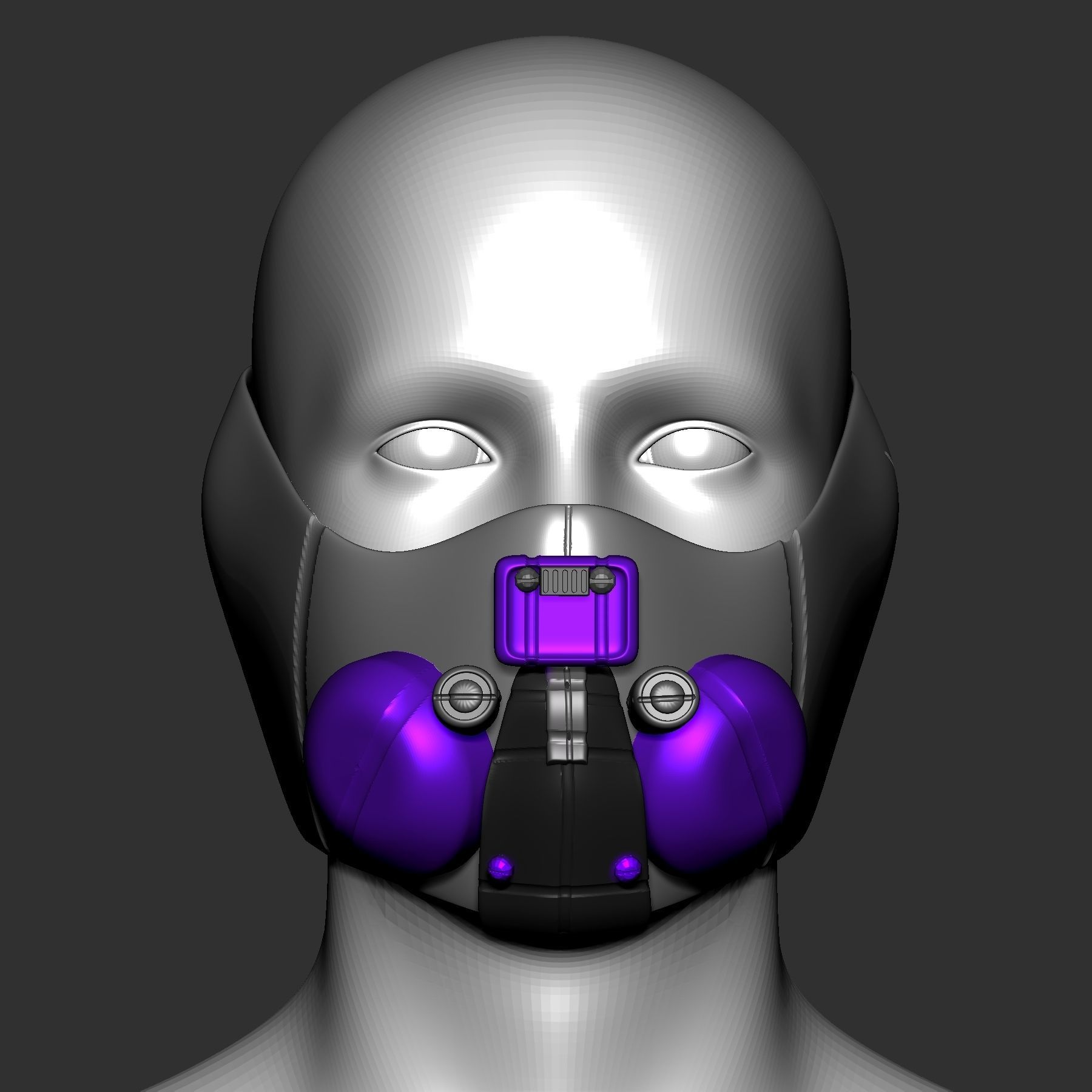 gas mask millitary high poly sculpt 3d printable 3D model | CGTrader