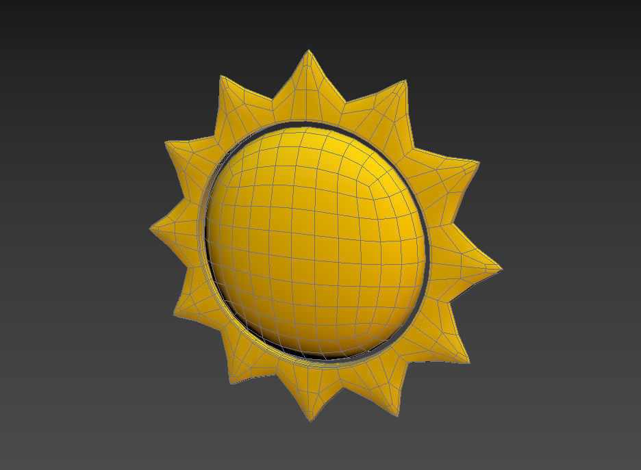 Sun Symbol 3D model | CGTrader