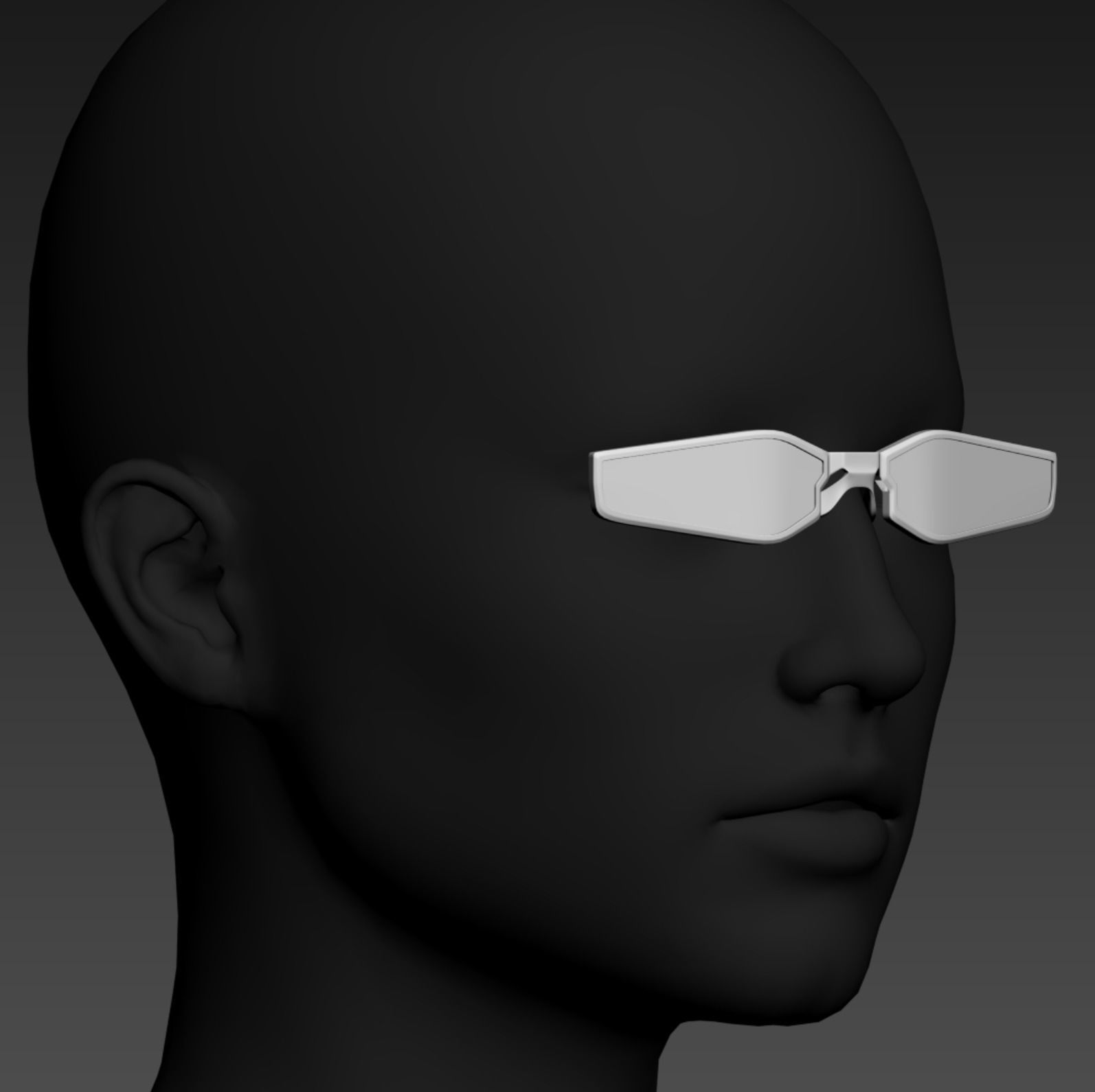 HighPoly Glasses or Sunglasses without temples 3D model | CGTrader