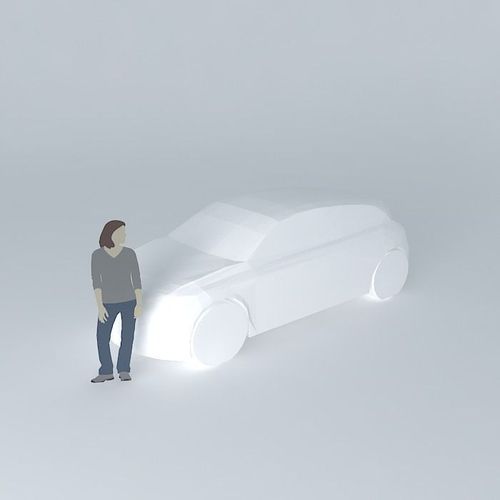 Car NEG template monospace free 3D model | CGTrader