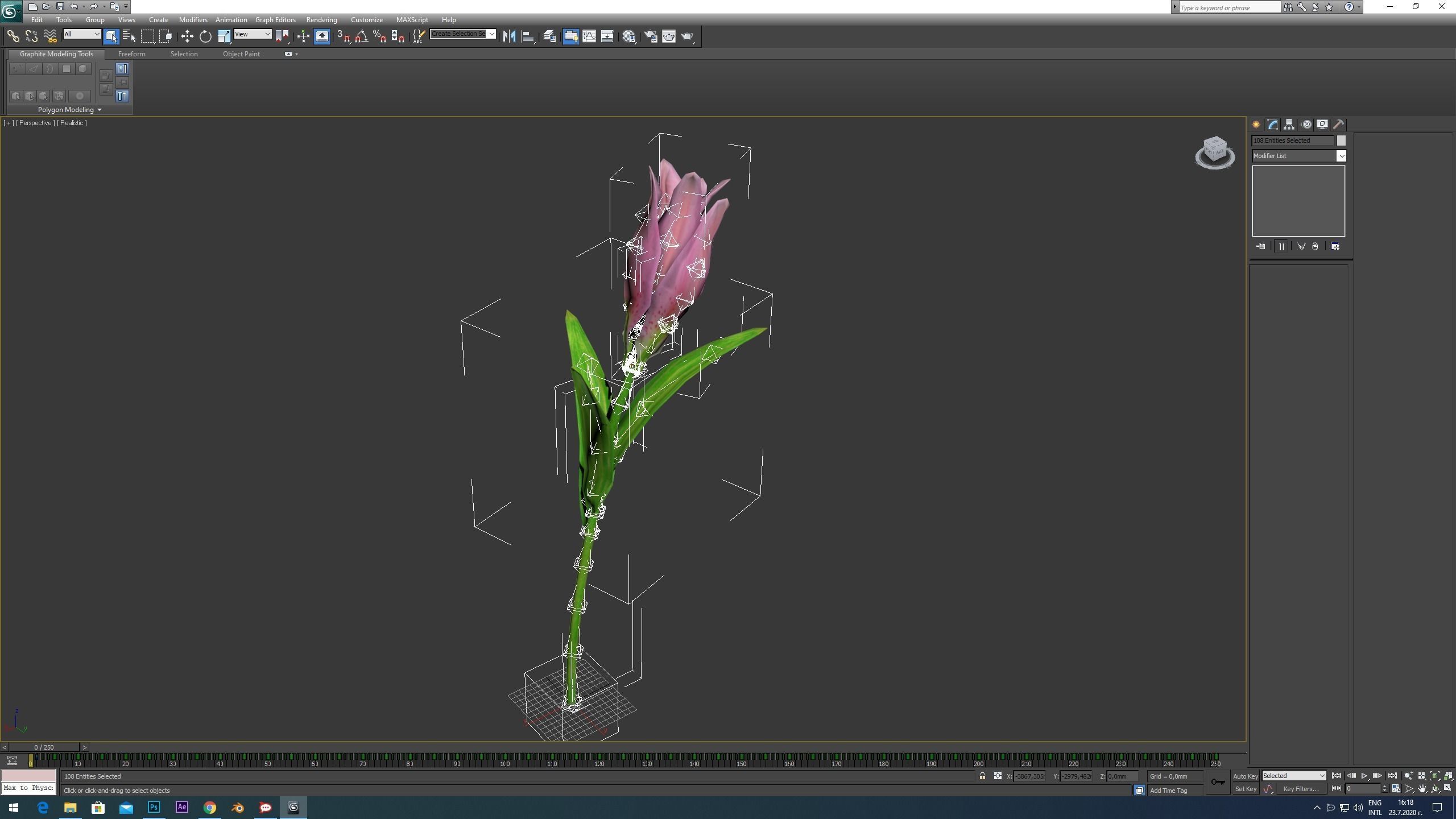 Lily flower rigged animated 3D model animated rigged | CGTrader