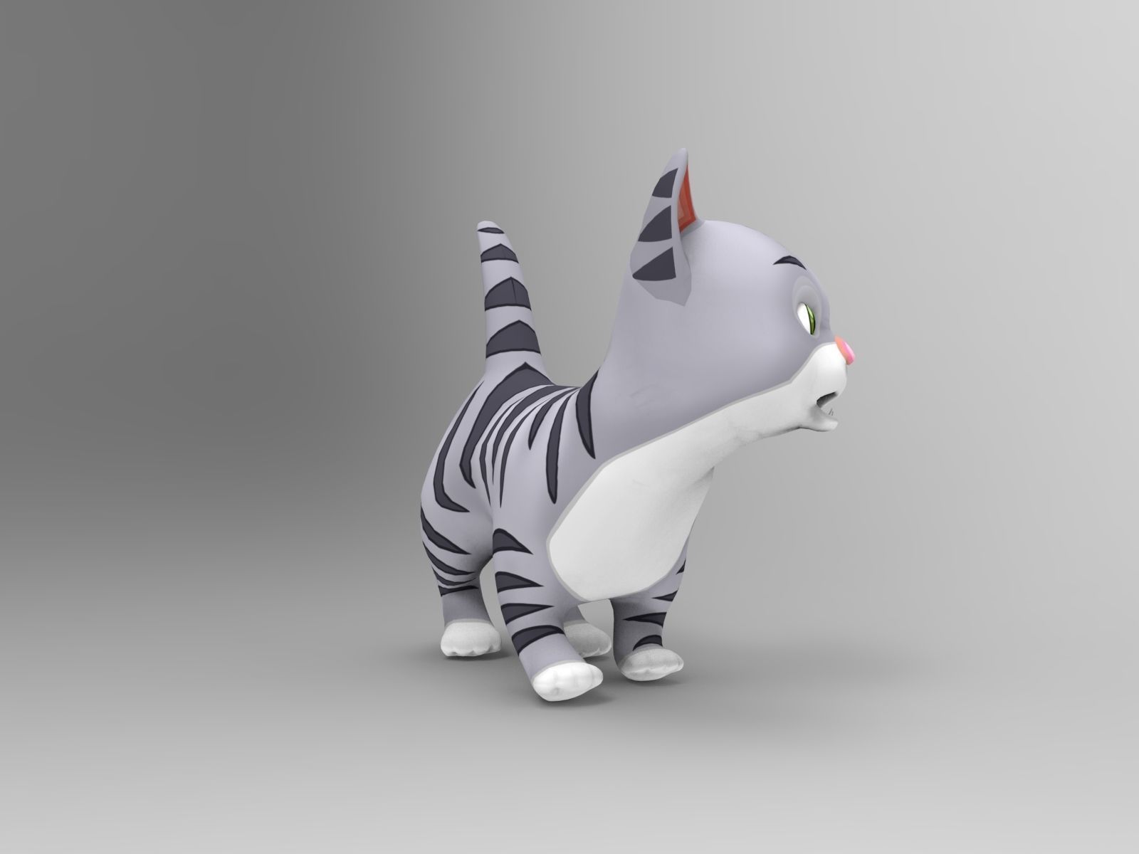 3D model Cartoon Cat Animated VR / AR / low-poly rigged animated | CGTrader