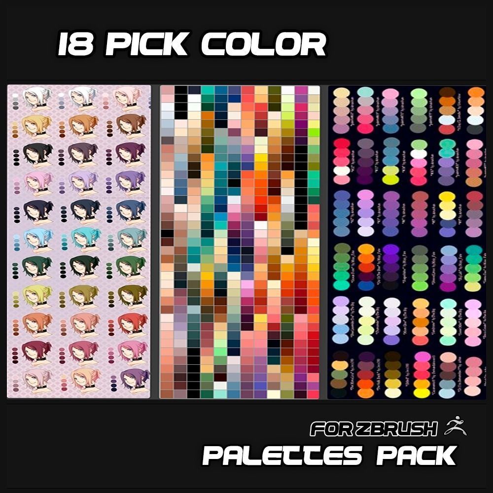 18 PICK COLOR PALETTES PACK Texture | CGTrader