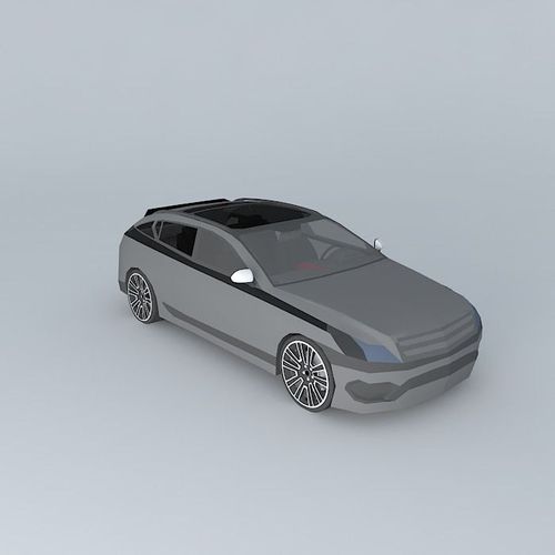 Family car template free 3D model | CGTrader
