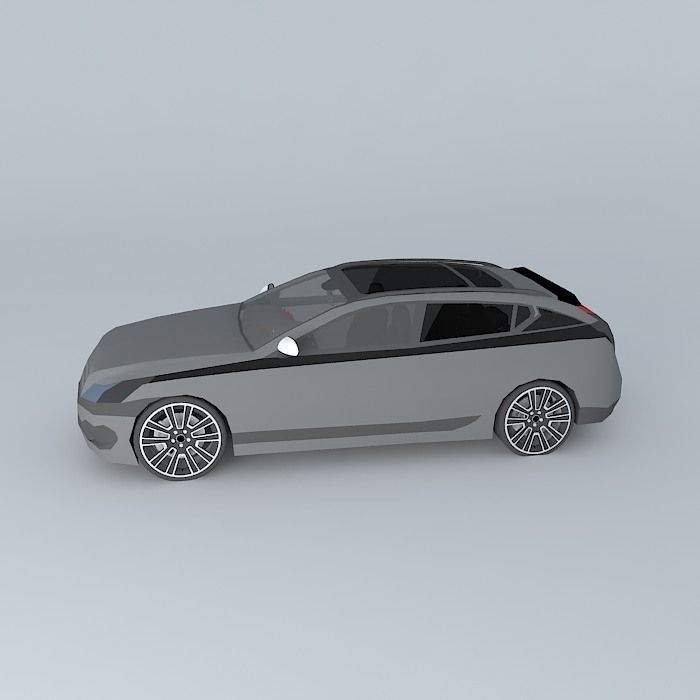 Family car template free 3D model | CGTrader