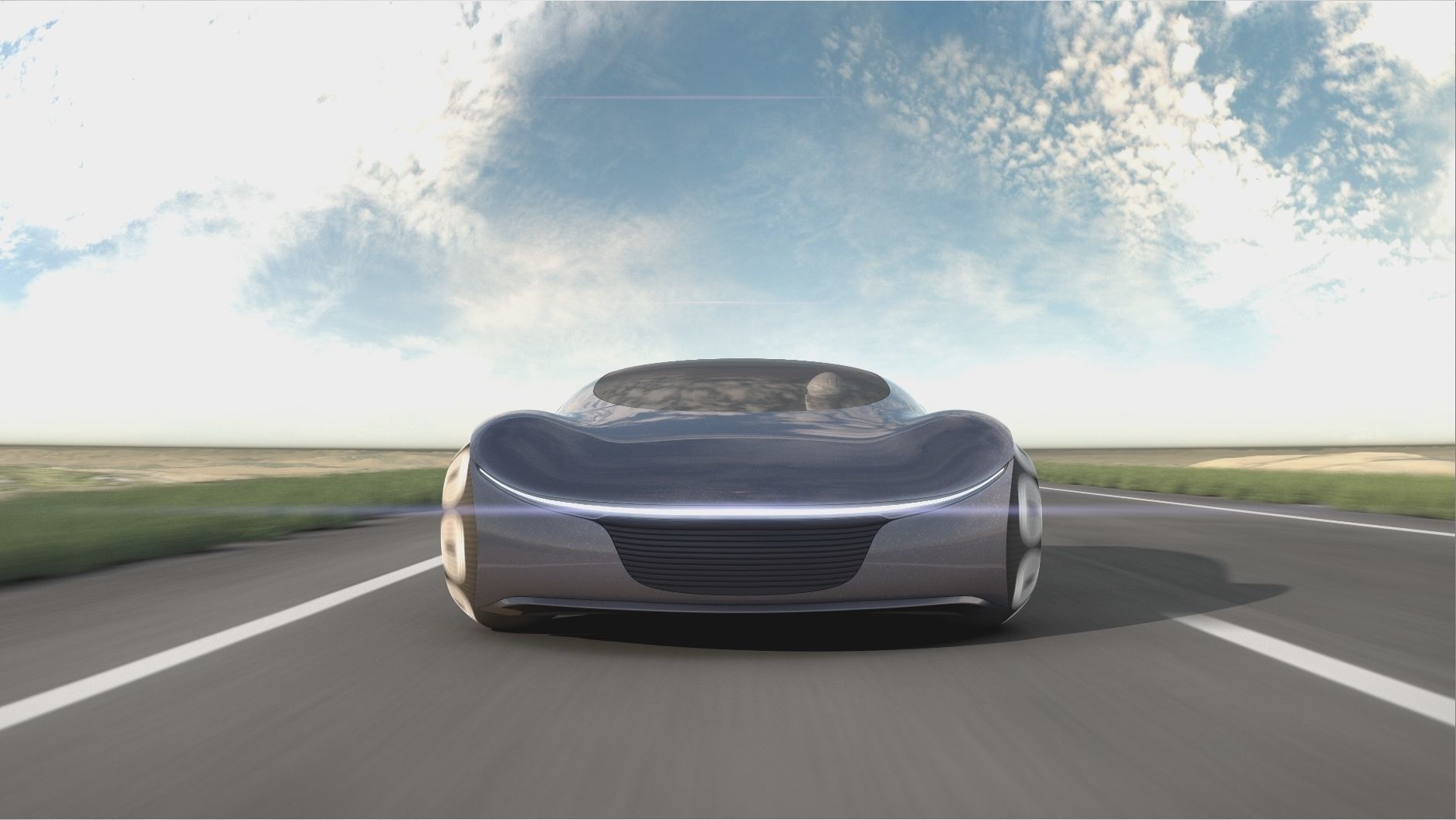 Electric concept car 3D model animated | CGTrader