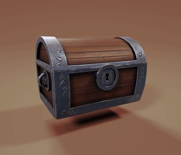 Free Stylized Chest 3D Model free VR / AR / low-poly 3D model animated ...