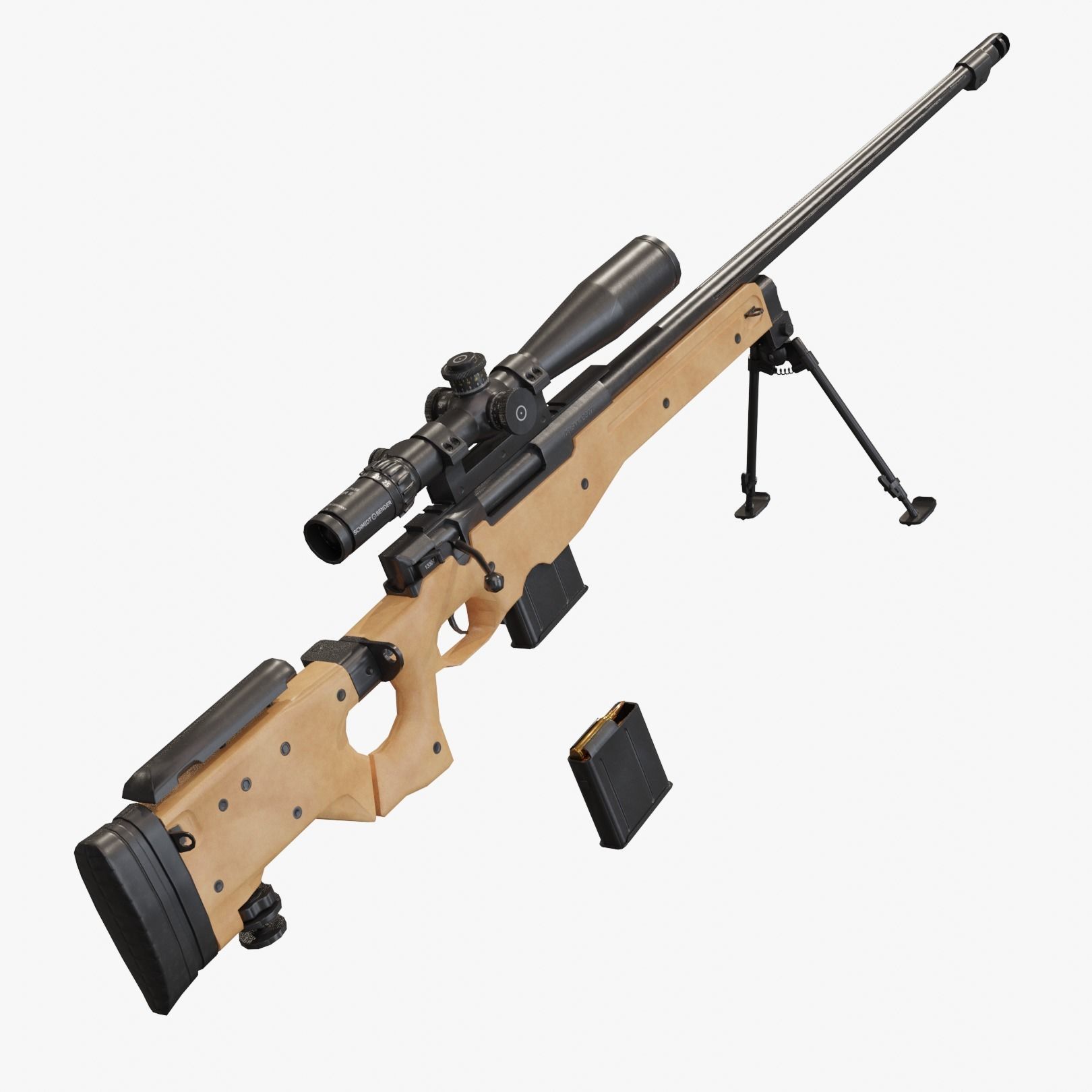 3D asset rigged game-ready L115a3 sniper rifle | CGTrader