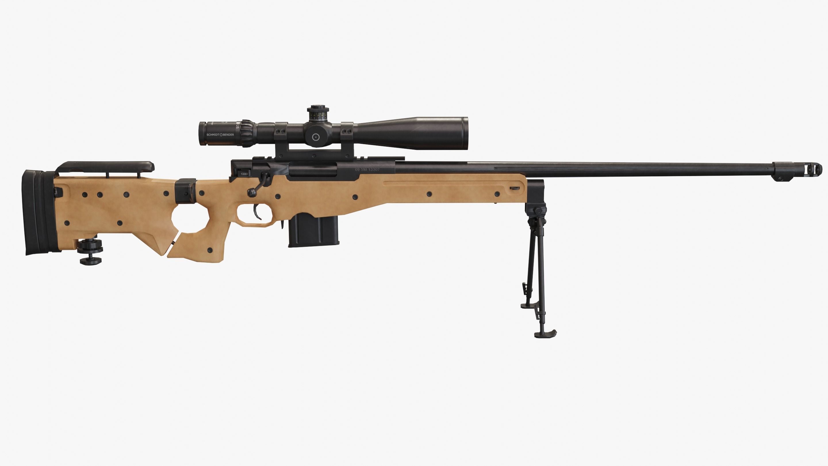 3D model L115a3 sniper rifle low poly VR / AR / low-poly rigged | CGTrader