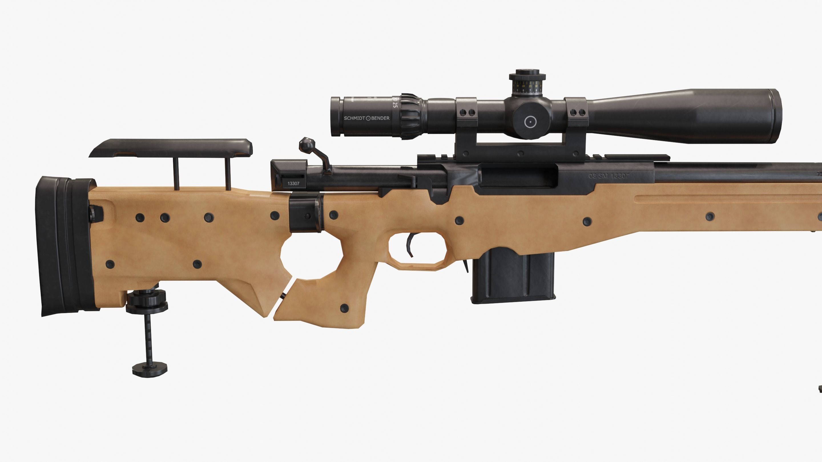 3D model L115a3 sniper rifle low poly VR / AR / low-poly rigged | CGTrader