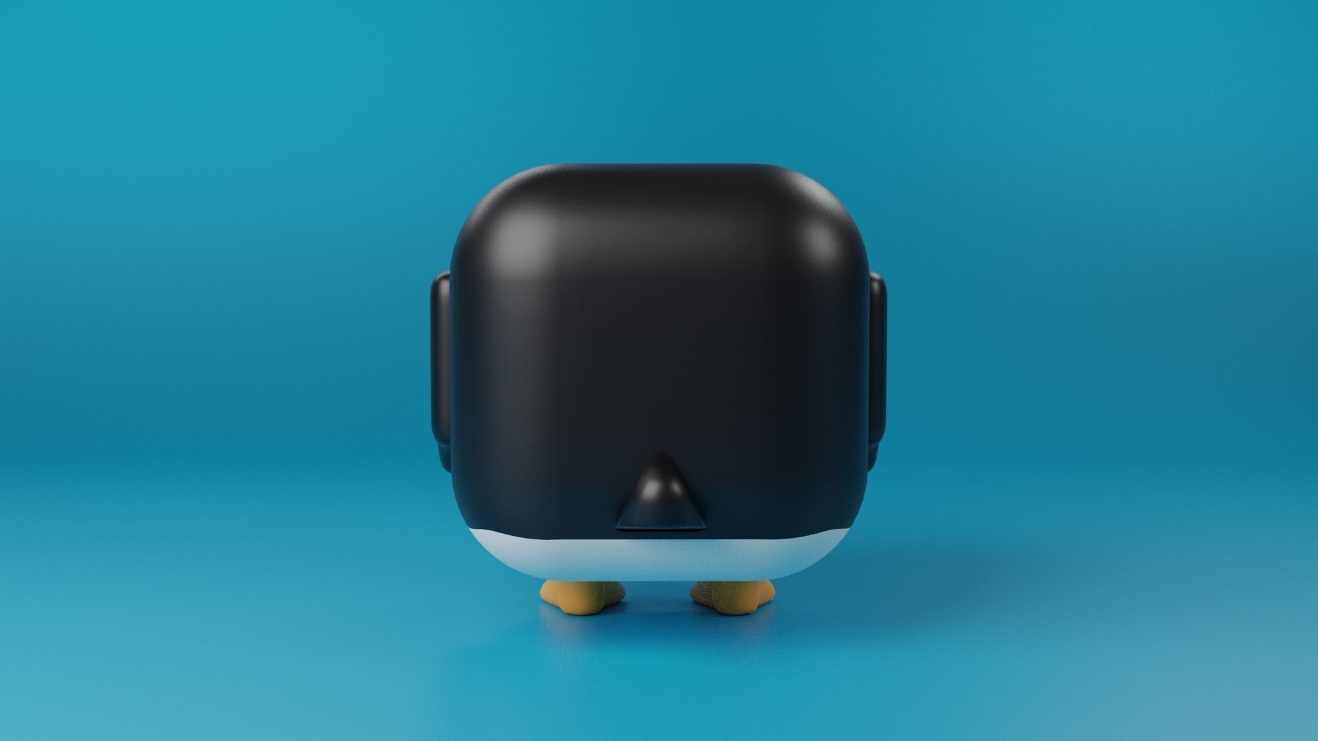 3D model Cute cartoon Penguin 3d cube stylized Character animal Lowpoly ...