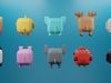 3D model 3D Cute animal cube character pack VR / AR / low-poly | CGTrader