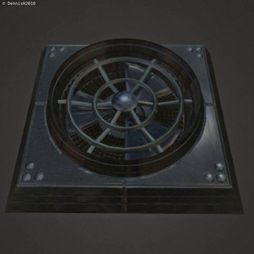 Animated Industrial Fan Low Poly free VR / AR / low-poly 3D model ...