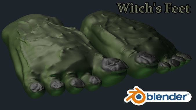 feet of witch 3D model | CGTrader